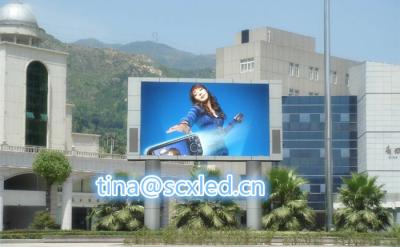 Китай Уличный светодиодный экран P10, шаг пикселя 10 мм, яркость 5000 кд/м2 продается