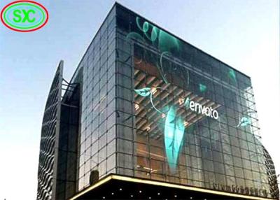 China Módulo de método de condução de tela LED transparente Peso 0,2 kg/PC Gabinete Peso 6,2 kg para suas soluções publicitárias à venda