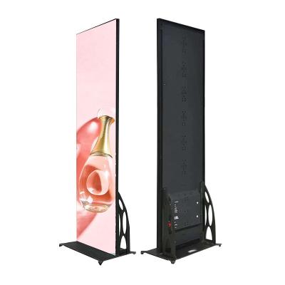 China HD LED Poster Display P2.5 Full Color Floor Standing Advertisement 1/16 Scanning Wall for sale