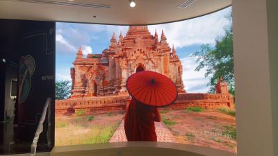 China P2.5 Painel de visualização de vídeo LED interior com alta taxa de atualização de publicidade Telas publicitárias 640x640mm para parede de publicidade, 3840 taxa de atualização, suporte a design curvo à venda