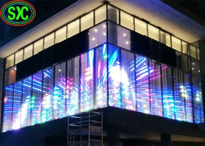 China High Transparent LED Screen P10.41 Full Color For Shopping Mall Glass Facade for sale