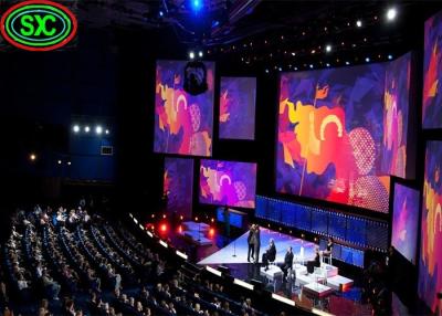 China Mietbildschirmmodul gekrümmt P3.91 P4.81 Innenraum Vollfarb-LED-Display 500*1000mm Aluminiumgehäuse zu verkaufen