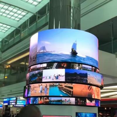 China P3.91 360° Outdoor Vollfarbkolumne Kugel LED-Display Bildschirm Gebäude-Bildschirm zu verkaufen