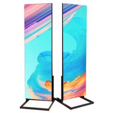 China Led Poster Advertising Indoors P1.8 P2.5 Portable Pantalla Led Matrix Panel Module Billboard Foldable Led Poster Display for sale