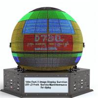 China Sphere LED Screen Front Service Maintenance DC5V IP43 320x160mm Video Text Image Display for sale