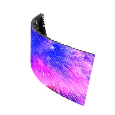 China Rental LED Display Indoor Flexible Video Wall P2 Pixel Pitch Soft Advertising Screen with High Pixel Density and Scan Driving Mode for sale