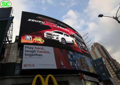 Chine Grands écrans de visualisation P10 menés extérieurs incurvés, écran visuel mené SMD3535 IP65 à vendre