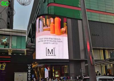 China Grandes telas de exposição P10 conduzidas exteriores curvadas, tela video conduzida SMD3535 IP65 à venda