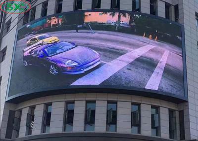 중국 P6에 의하여 고정된 옥외 풀 컬러 발광 다이오드 표시 광고는 6000cd/m2 광도를 구부렸습니다 판매용