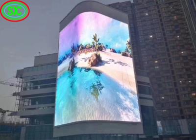 China High Resolution 6mm Pixel Outdoor Multi Media Full Color High brightness waterproof Curve Advertising LED Screen P6 for sale