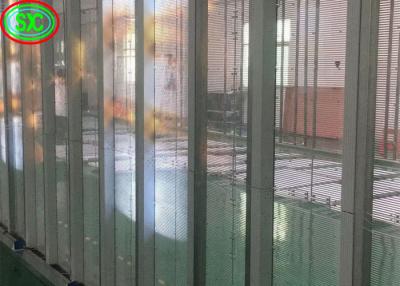 China Indoor P3.91 Transparent LED Screen Glass Window Aluminium Cabinet Material led transparent screen for sale
