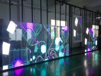 China Transparent LED Panel 3.91mm-7.82mm Pixel Pitch High Brightness 1000cd/sqm for Glass Wall Advertising for sale