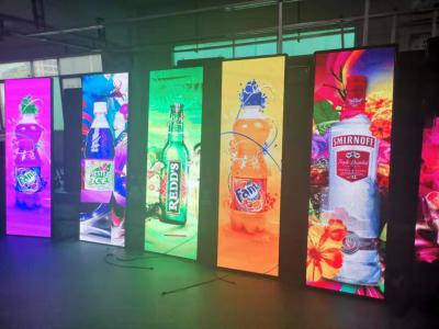China P3 Portable LED Advertising Board , Mirror Poster Panel Display RGB SMD 2121 for sale