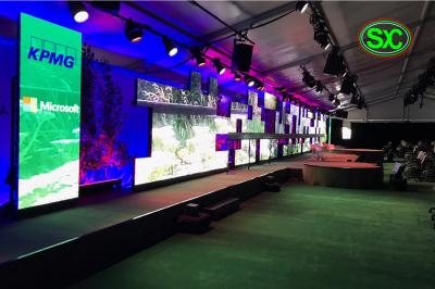 China 64x32 puntea el acero de la pantalla LED P4 o el gabinete a todo color interior de alta resolución del aluminio en venta