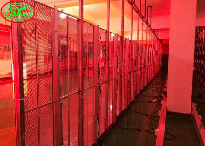 중국 투명한 LED 화면 실내 P3.9-7.8 전색 SMD 곡선 LED 비디오 벽 유리 쇼케이스 판매용