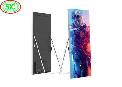 China Indoor Full Color P2.5 high Bightness 2500cd/㎡ Floor Standing LED Poster Screens for sale