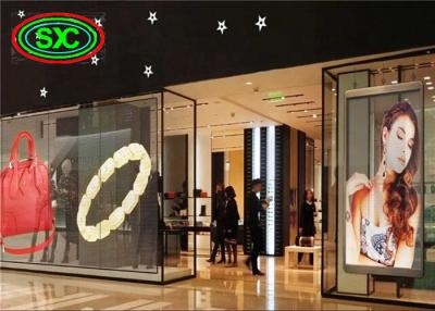 China Transparent indoor P 3.91-7.82 LED display transparency 70% for advertising for sale