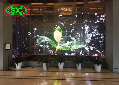 China SMD 1921 Indoor Window G3.91 7.8125 Transparent LED Screen for Modern mall for sale