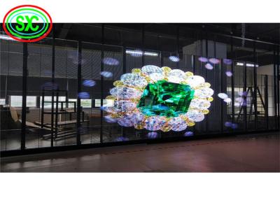 중국 조정할 수 있는 밝기 투명한 LED 제품 실내 P3.91-7.8125  투명한 주도하는 화면 판매용