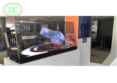 China Green energy full color P3.91-7.8125  transparent LED Curtain Display for sale