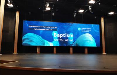 Cina Schermo LED HD per interni P2, densità pixel 250000 in vendita