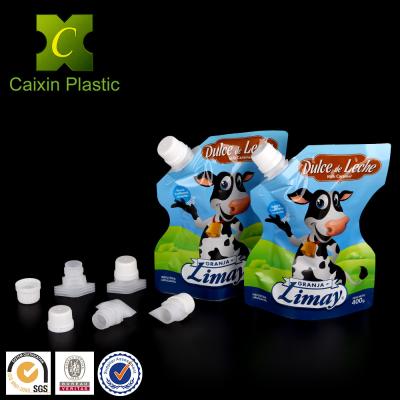 China flexible pacakging plastic cap with spout for sale