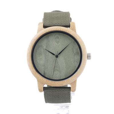 China Wooden case nylon band wristwatch for sale