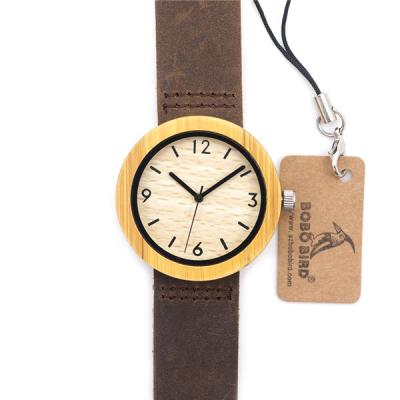 China New arrival ladies leather band watch with wooden case hot sale in Europe and USA for sale