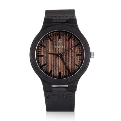 China China Watch Factory Leather Band Vogue Men Wooden Oem Cheap Watch for sale