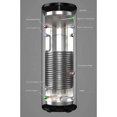 中国 200L SUS316L 不同鋼圧水タンク 商業用浴室用温水貯蔵タンク 販売のため