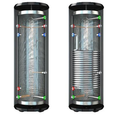 China Stainless Steel Duplex Tank Buffer Tank For Heat Pump 500L Solar Powered Hot Water Tank for sale