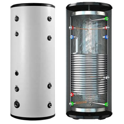 Cina Serbatoio idrico in acciaio inossidabile da 100-400L con pompa solare / pompa di calore / riscaldatore elettrico / caldaia a gas in vendita