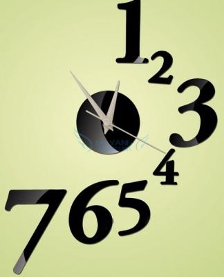 China 3D diy mirror wall clocks creative numbers vintage bedroom wall art decor unique items for sale