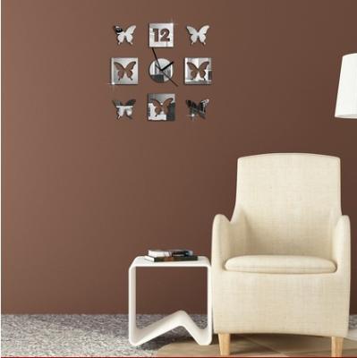 China 3D Wedding supplies mirror wall clock personalized fun for the gift wall clock quieten for sale