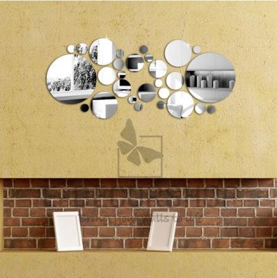 China hot sale sweet and fashion bedroom decorations DIY mirror wall sticker for decal for sale