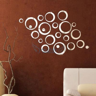 China Hot Sale Decorative Mirror Wall Sticker Decorations DIY Mirror Wall Sticker For Decal for sale