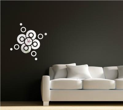 China Best selling 3D Wall Clock Round Circle Wall Clock Silver Wall Clock Mirror Wall Clock for sale