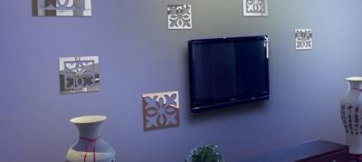 China Fashion Bedroom Decorations DIY Decorative Acrylic SquareShaped MirrorSilver Wall Stickers for sale