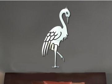 China hot sale seagulls wall stickers PS wall decal 1MM thickness 3D mirror stickers home decor for sale