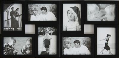 China wholesale plastic photo frame white photo frame 8 opening photo frame home decoration for sale