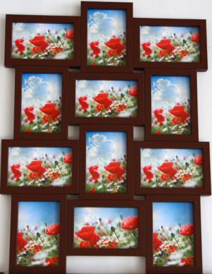 China best selling wood photo frame brown photo frame multi photo frame home decoration for sale