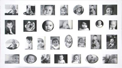 China hot sale large wood photo frame white photo frame multi photo frame home decoration for sale