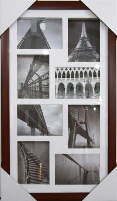 China Hot sale plastic photo frame brown photo frame multi photo frame home decoration for sale
