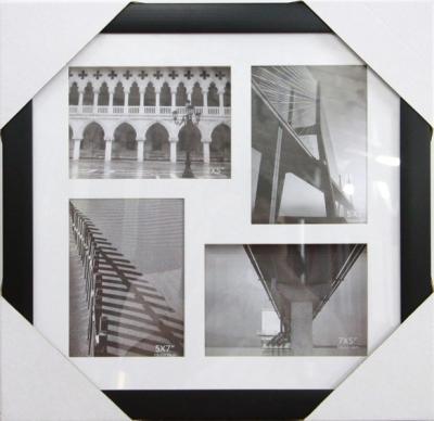 China Wholesale plastic photoframeblackphoto framemulti photo frame4opening framehome decoration for sale