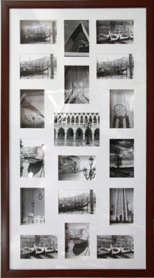China Hot sale plastic photo frame brown photo frame multi photo frame square photo frame for sale