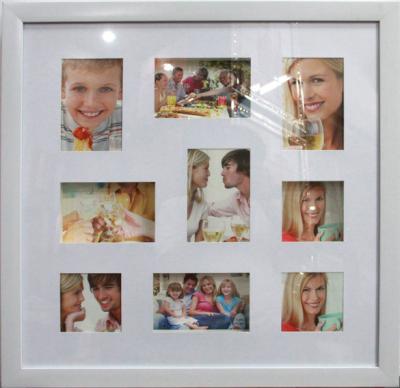 China Hot sale plastic photo frame 9 opening photo frame multi photo frame square photo frame for sale