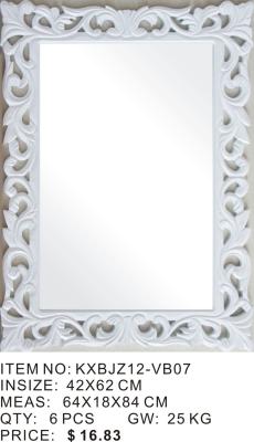 China wholesale silver mirror frame MDF Decorative mirror Frame glass Frame with MDF Carving for sale