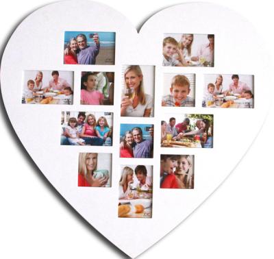China heart shaped photo frame love photo frame wholesale wood photo frame multi photo frame for sale