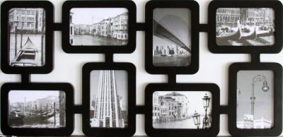 China wholesale wood photo frame 8 opening photo frame multi photo frame home decoration for sale