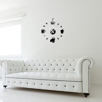 China Fashion Acrylic DIY Clock Self Adhesive Interior Wall Creative Decoration Clock Trendy for sale
